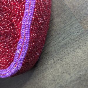 c. marie | Bags | Red Hat Beaded Purse | Poshmark